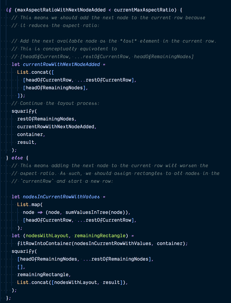 Exploring the squarified tree map algorithm with ReasonML (part 2) | huy.dev